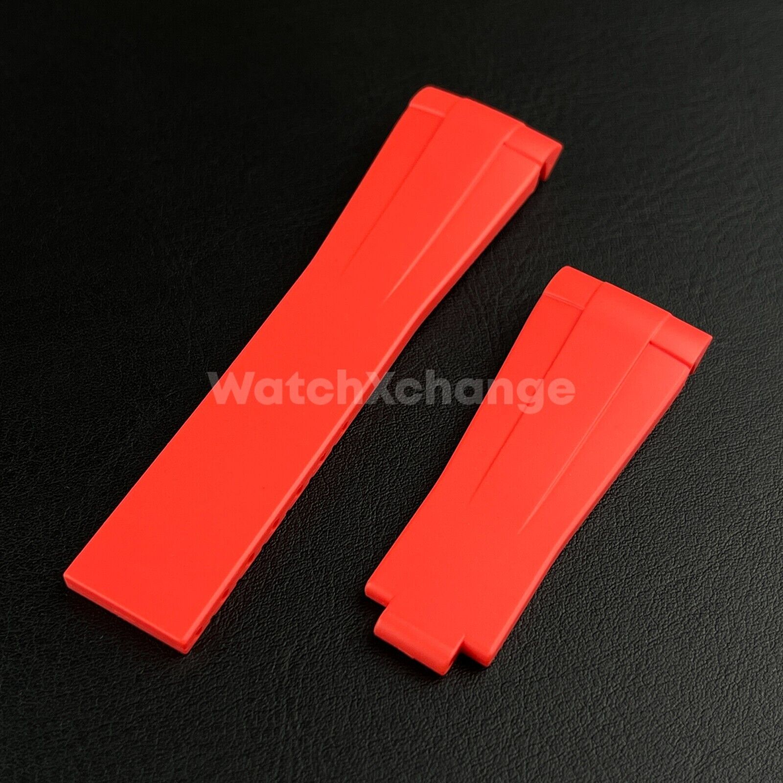 Red Rubber Strap Rolex Submariner GMT Master Deployment Clasp Oysterfl ...